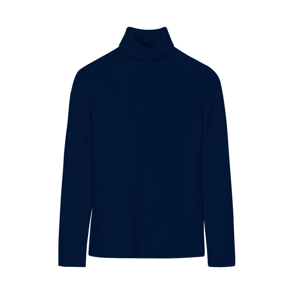 Basic Navy Blue Turtle/Mock Neck